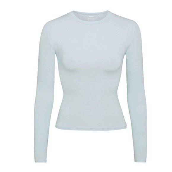 SKIMS | Tops | Skims Fits Everybody Long Sleeve Tshirt Sky Medium ...